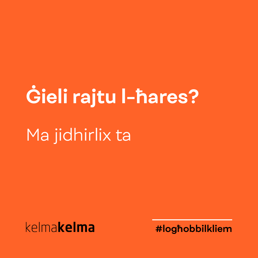 #logħobbilkliem Archives - Kelma Kelma